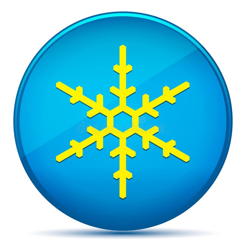 Snowflake Icon Modern Flat Cyan Blue Round Button Stock Illustration ...