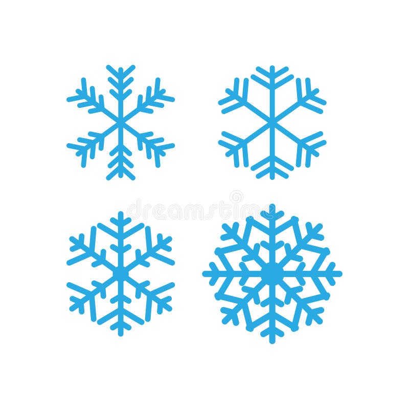 Snowflake Icon Set Design Illustration Vector Template Stock Vector ...
