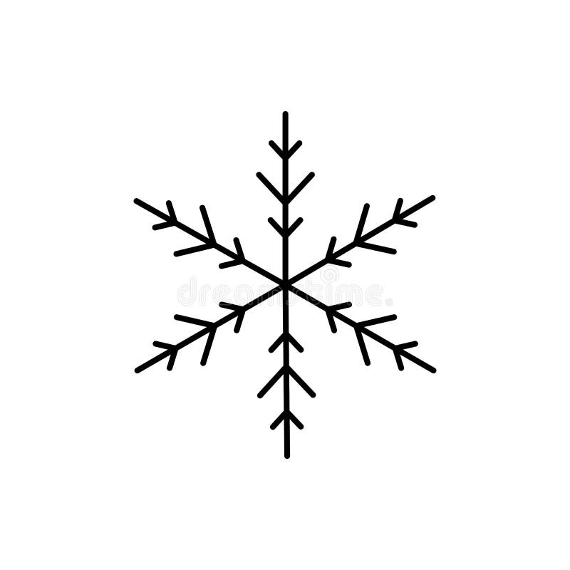 Snowflake Icon. Simple Line, Outline Vector Flake of Snow Icons for Ui ...