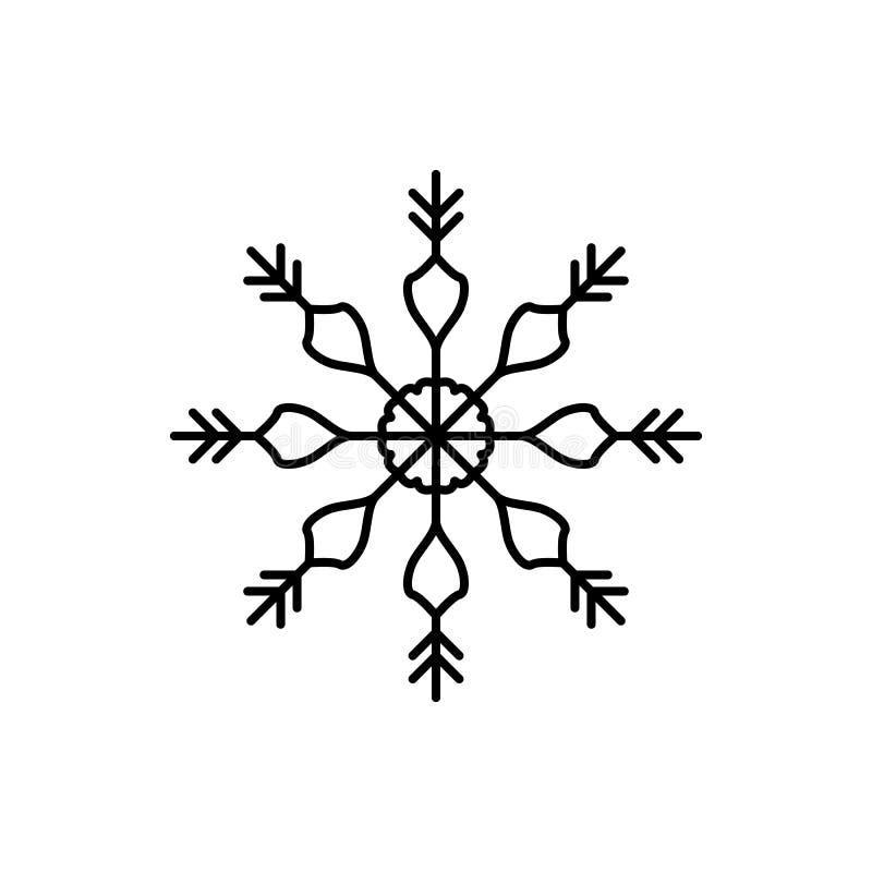 Snowflake Icon. Simple Line, Outline Vector Flake of Snow Icons for Ui ...