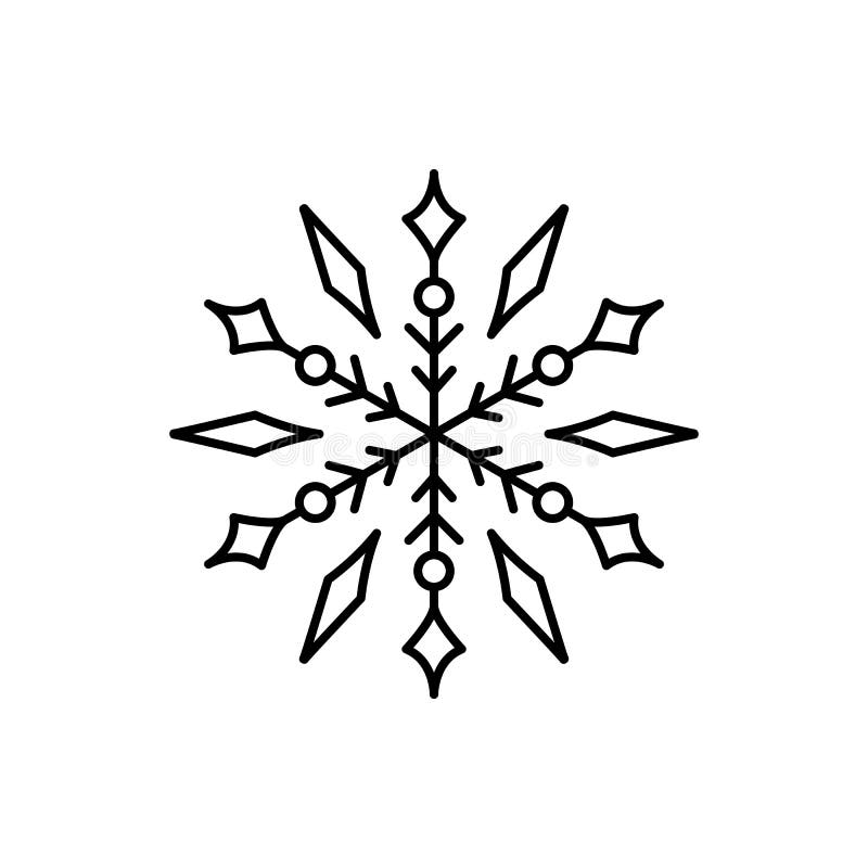 Snowflake Icon. Simple Line, Outline Vector Flake of Snow Icons for Ui ...
