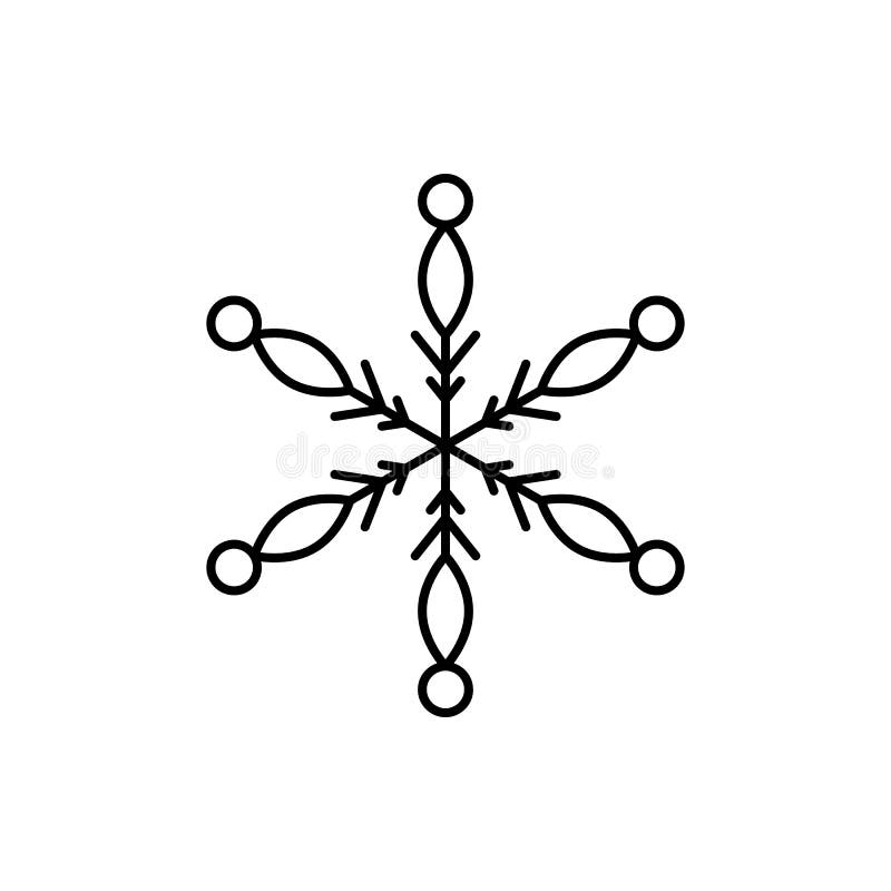 Snowflake Icon. Simple Line, Outline Vector Flake of Snow Icons for Ui ...