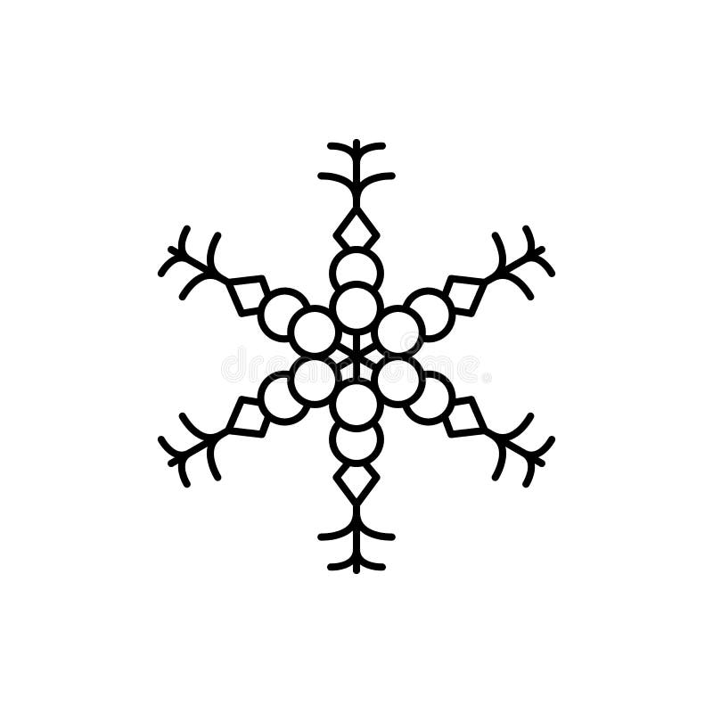 Snowflake Icon. Simple Line, Outline Vector Flake of Snow Icons for Ui ...