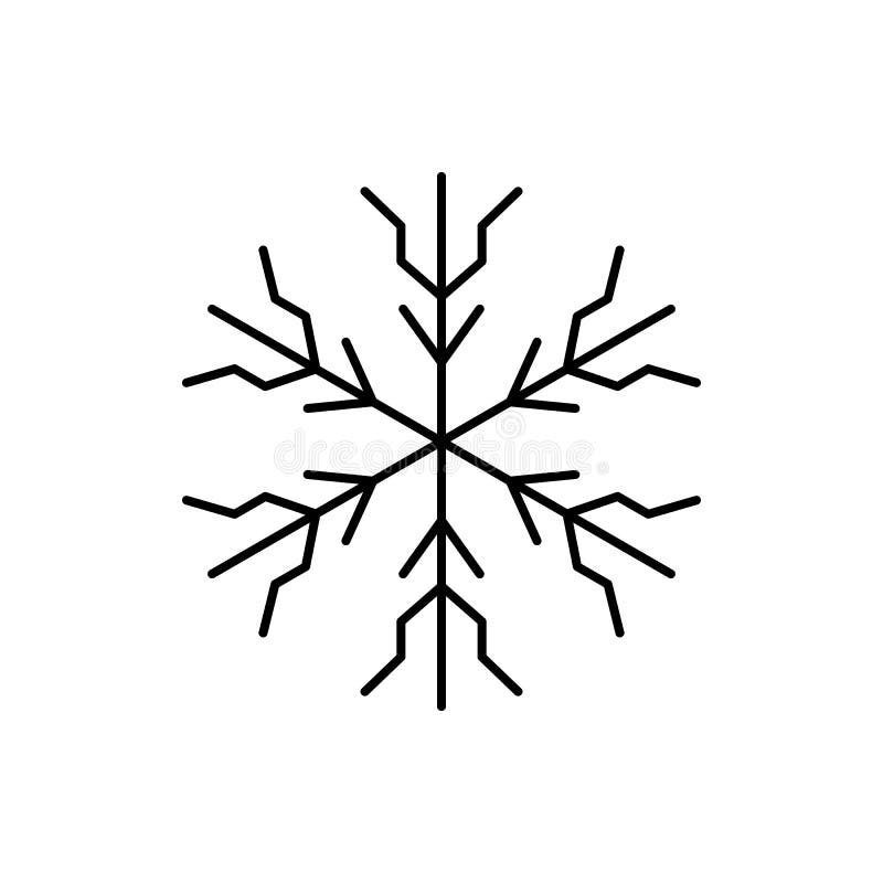Snowflake Icon. Simple Line, Outline Vector Flake of Snow Icons for Ui ...
