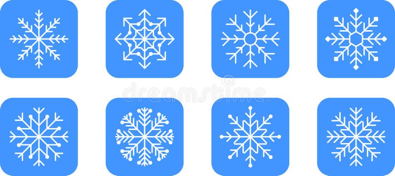 Snowflake Icon. Snowflake Shape, Christmas, Vector Image, Outline Stock ...