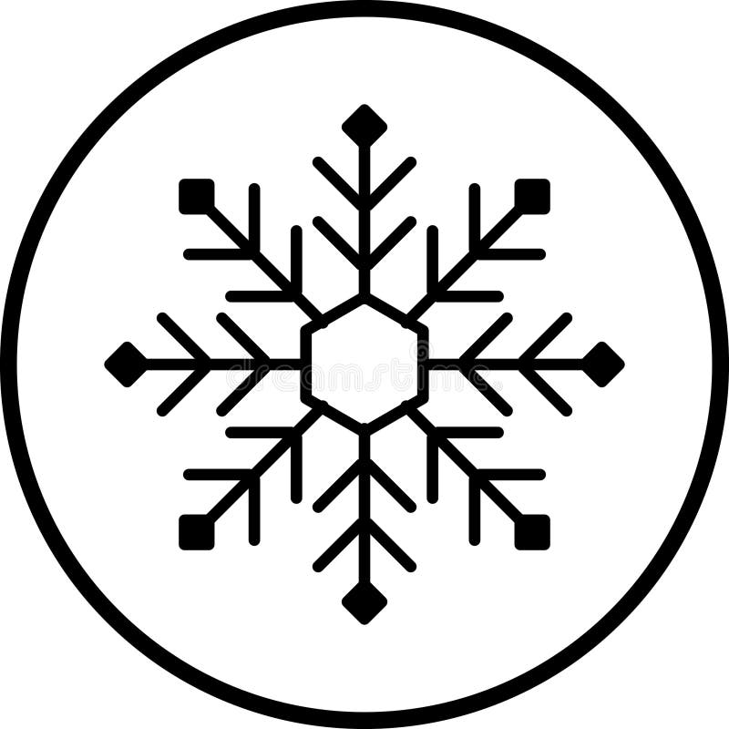 Snowflake Icon. Snowflake Shape Vector Stock Vector - Illustration of ...