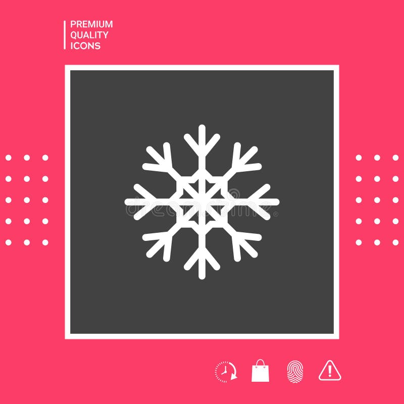 Snowflake Icon Symbol. Graphic Elements for Your Design Stock Vector ...