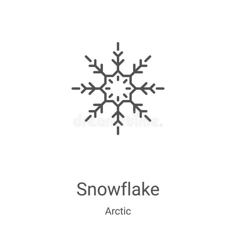 Snowflake Icon Vector from Winter Collection. Thin Line Snowflake ...