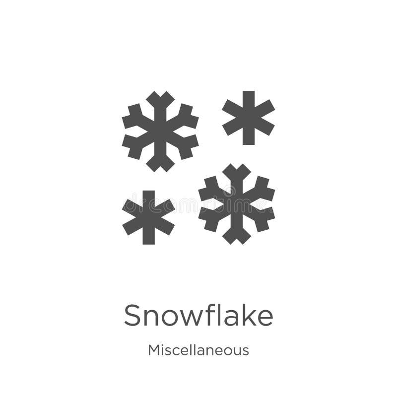 Snowflake Icon Vector from Miscellaneous Collection. Thin Line ...