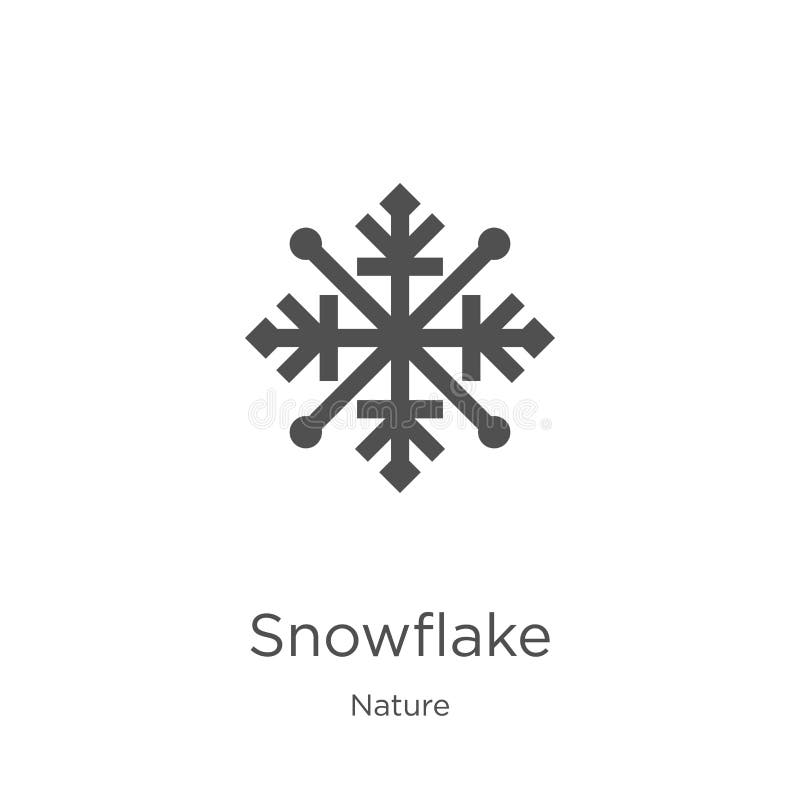Snowflake Icon Vector from Nature Collection. Thin Line Snowflake ...