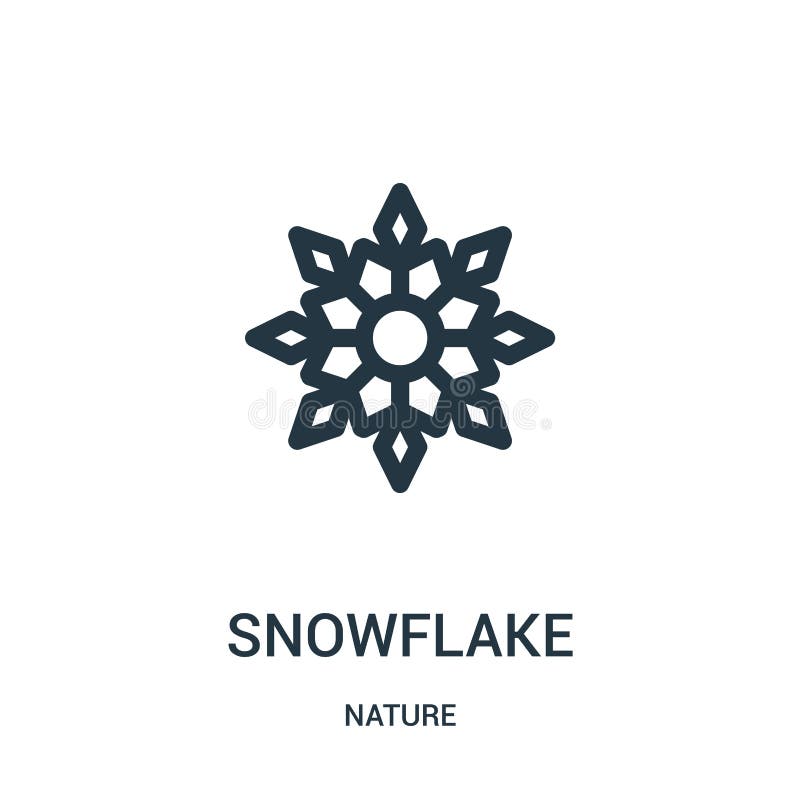Snowflake Icon Vector from Nature Collection. Thin Line Snowflake ...