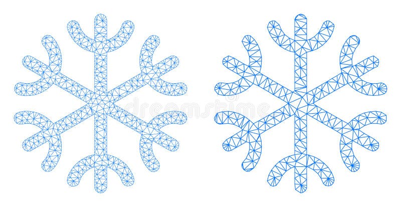 Snowflake Icon - Vector Polygonal Mesh Stock Vector - Illustration of ...