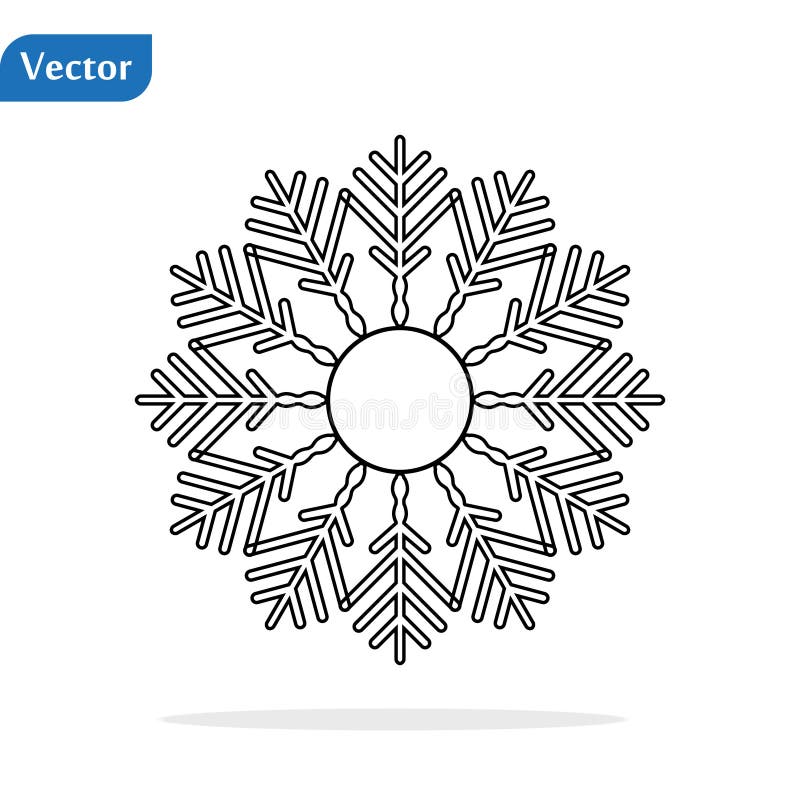 Snowflake Icon, Vector Snowflake Sign, Isolated Snowflake Symbol Stock ...