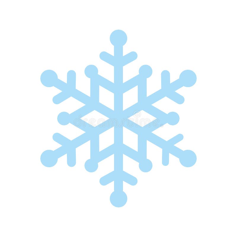 Snowflake Icon, Vector Snow Symbol Isolated on White Background Stock ...