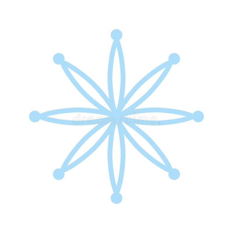 Snowflake Icon, Vector Snow Symbol Isolated on White Background Stock ...