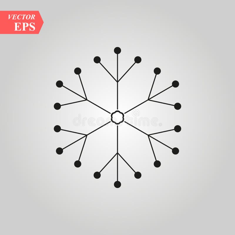 Snowflake Icon, Vector Snowflake Sign, Isolated Snowflake Symbol ...