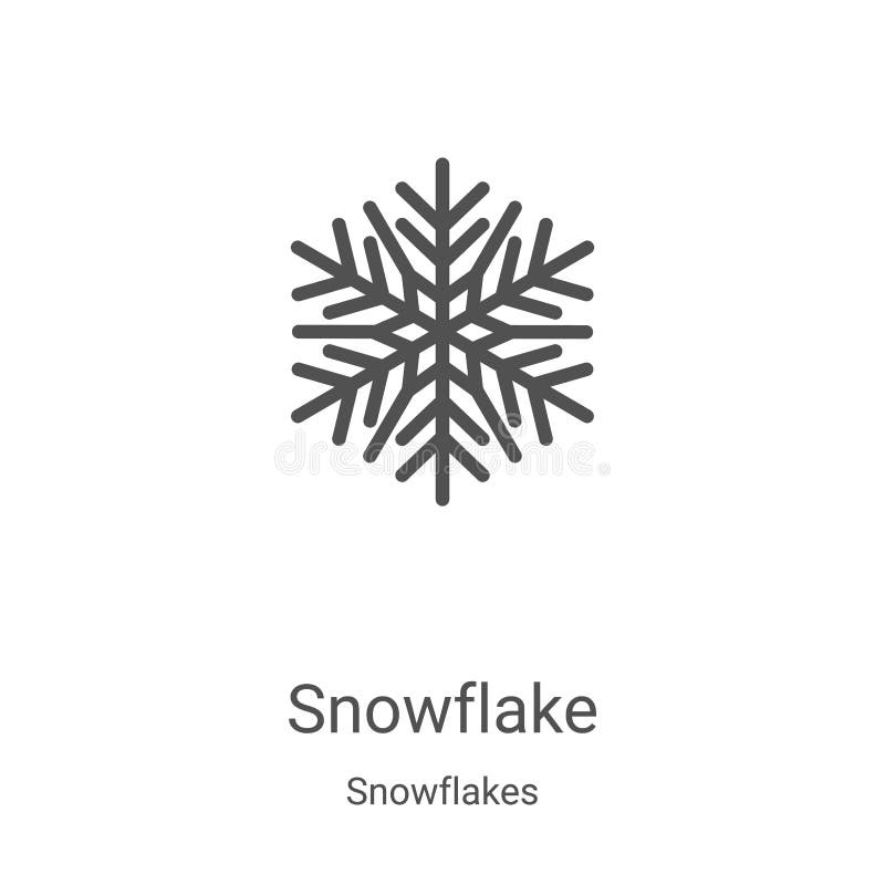 Snowflake Icon Vector from Snowflakes Collection. Thin Line Snowflake ...