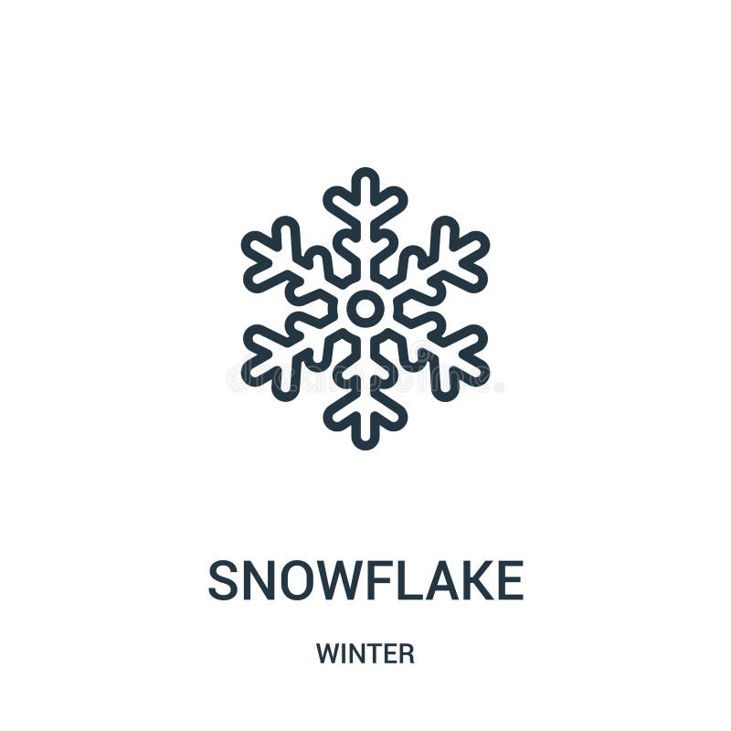 Snowflake Icon Vector from Winter Collection. Thin Line Snowflake ...