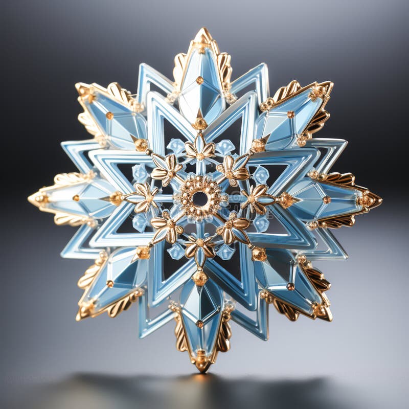 Snowflake Isolated on Background with Intricate Details. Christmas Time ...