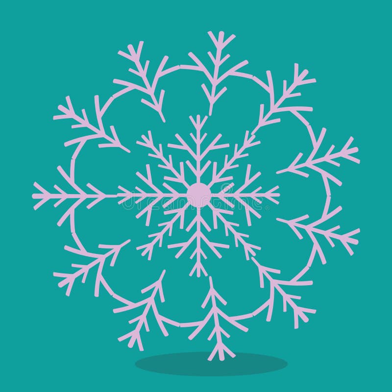 Snowflake light pink 04 stock vector. Illustration of snowflake - 197988634