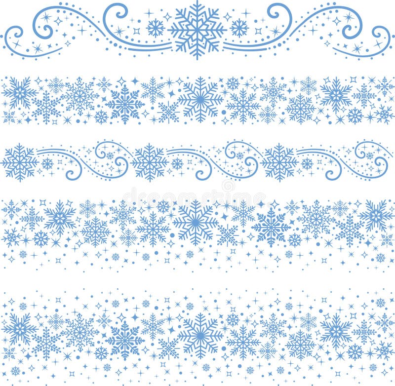 Flourish Snowflake Seamless Lines Stock Vector - Illustration of ...