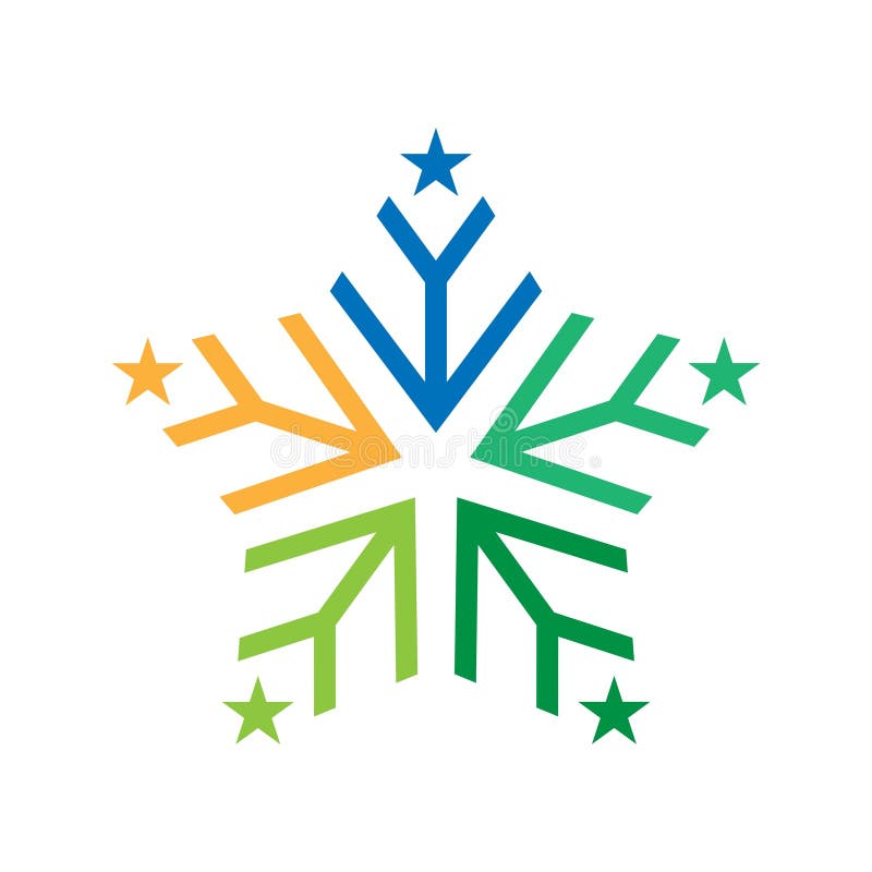 Snowflake logo icon stock vector. Illustration of winter - 304229223