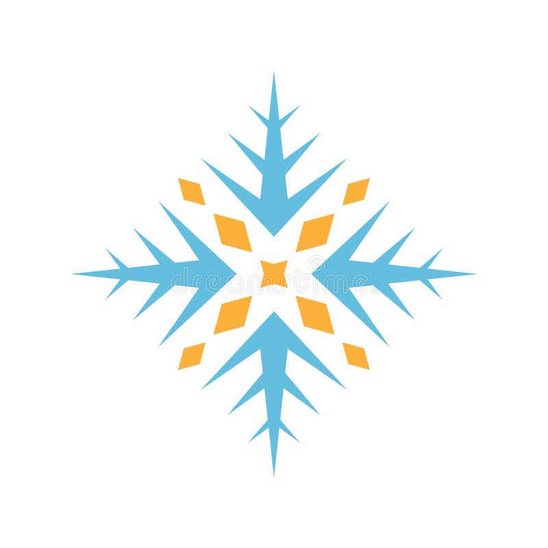 Snowflake logo icon stock vector. Illustration of frost - 304229287