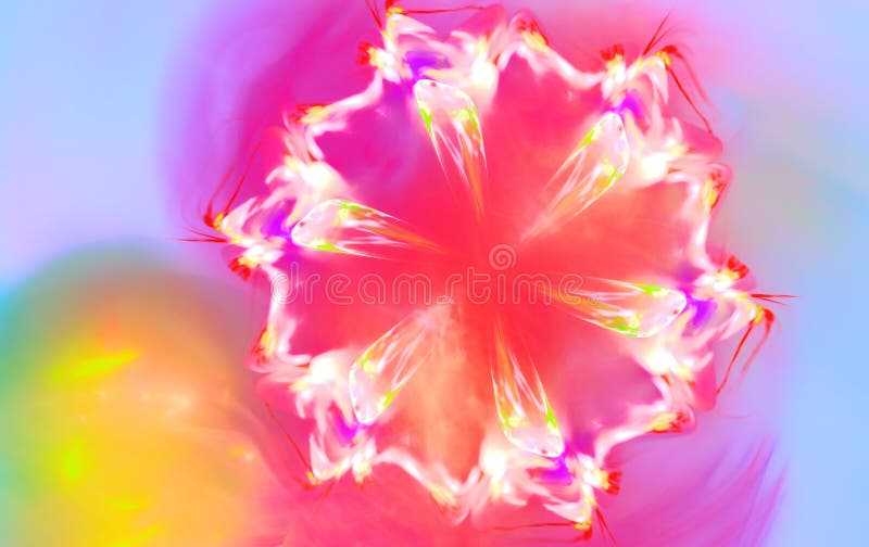 Snowflake that Looks Like Spring Flower. Fractal Stock Illustration ...