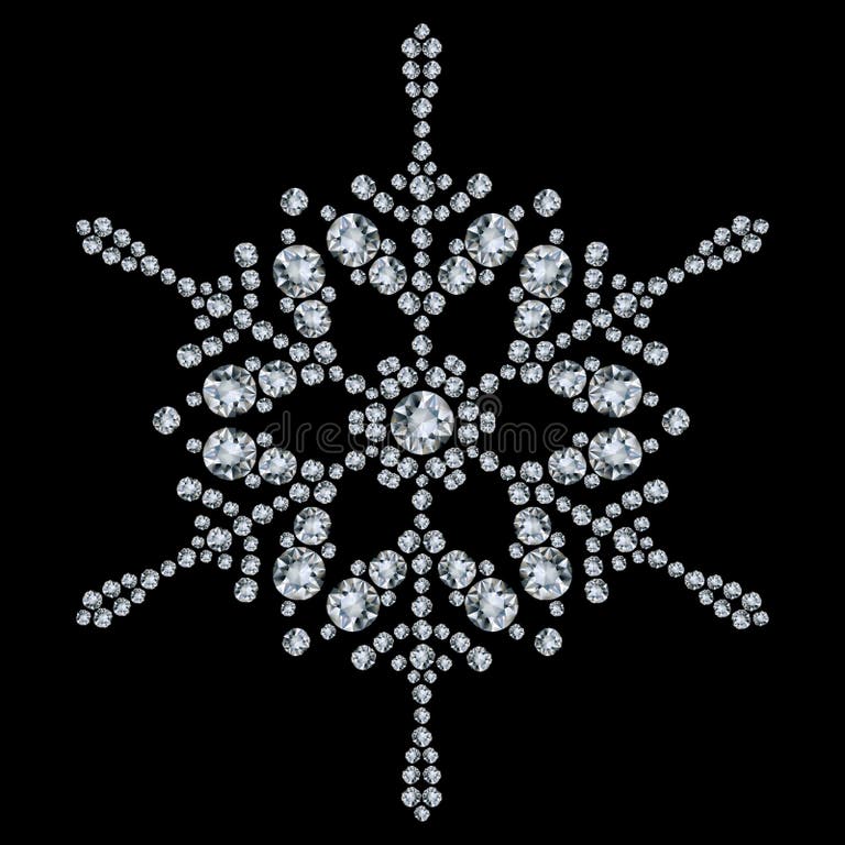 Diamond Shape Snowflake Stock Illustrations – 1,244 Diamond Shape ...