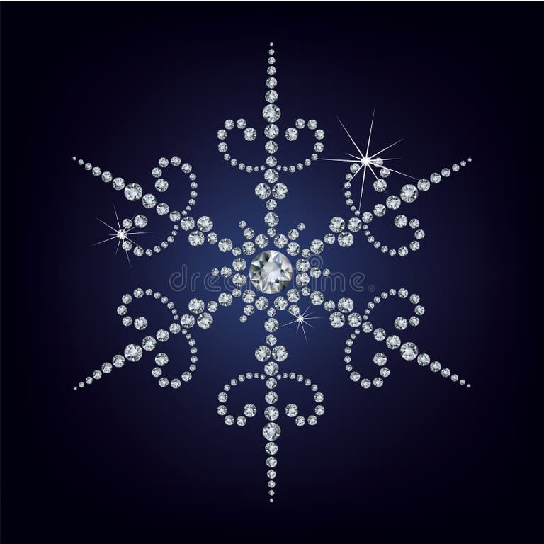 Diamond Shape Snowflake Stock Illustrations – 1,297 Diamond Shape ...