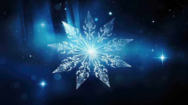 Snowflake Magic: Close Up Winter Ornament Stock Illustration ...