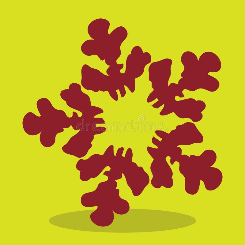 Snowflake maroon 14 stock vector. Illustration of graphic - 197988640