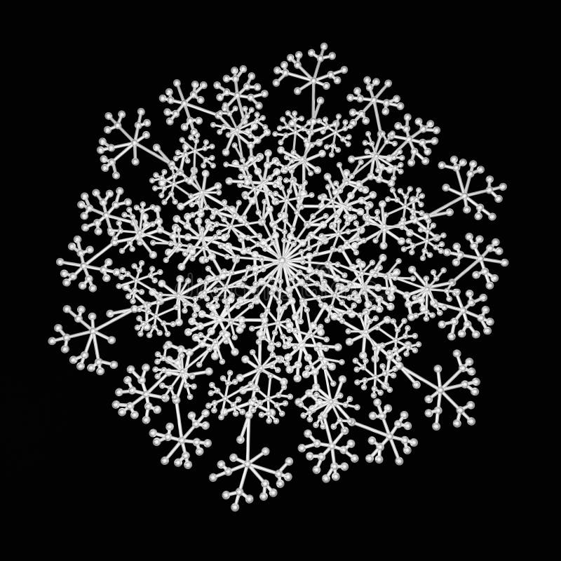Snowflake, Molecule Links stock illustration. Illustration of shape ...