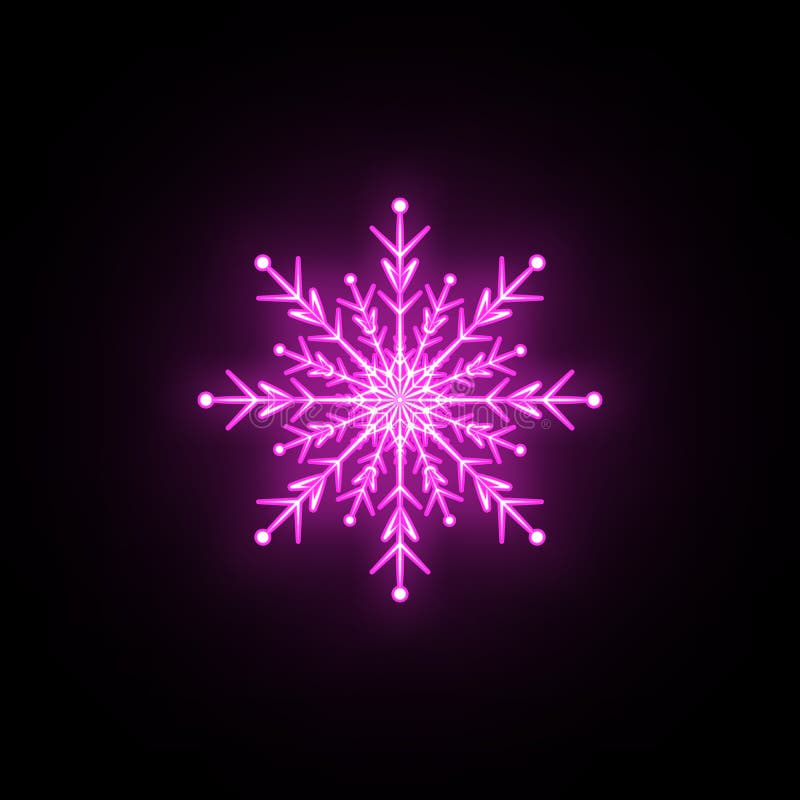 Snowflake Neon Icon. Simple Thin Line, Outline Vector Of Snowflake ...