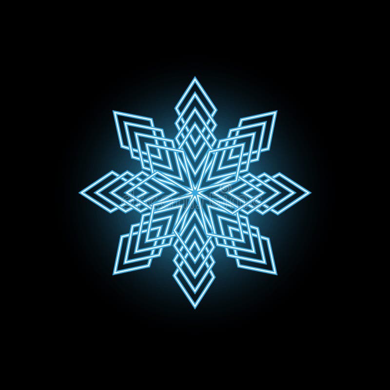 Snowflake Red Neon Icon. Simple Thin Line, Outline Vector of Snowflake ...