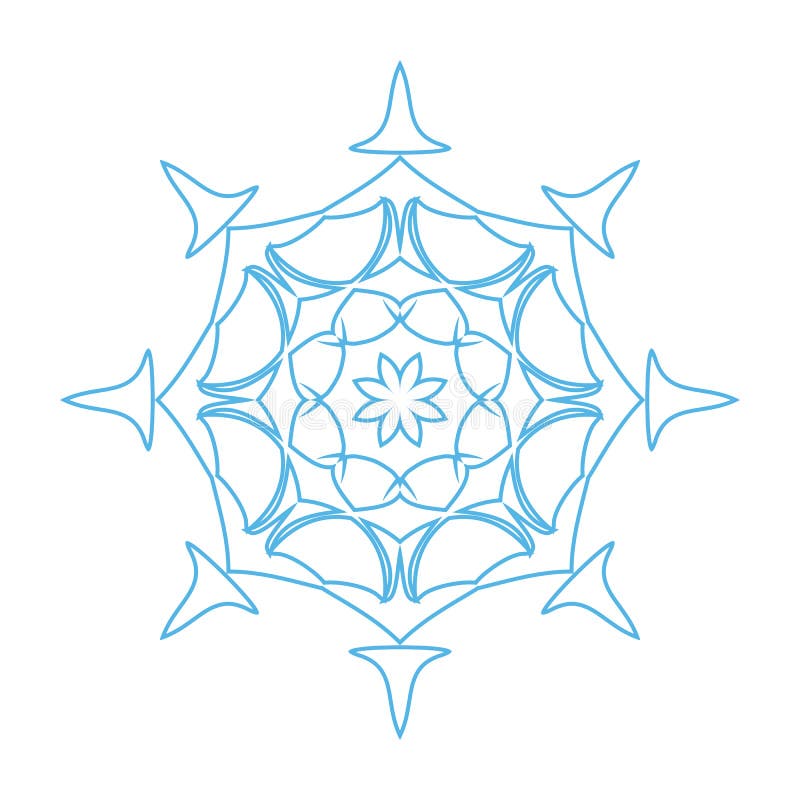 Snowflake ornate stock vector. Illustration of decors - 130795836