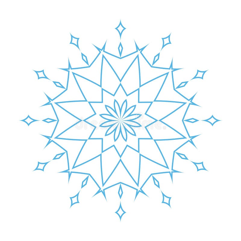 Snowflake ornate stock vector. Illustration of decors - 130795836