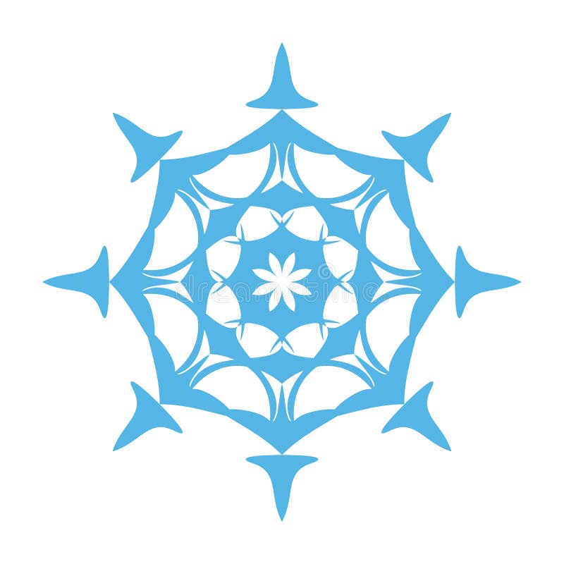 Snowflake ornate stock vector. Illustration of decorative - 130795862
