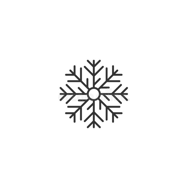 Snowflake Outline Vector Icon Stock Vector - Illustration of snowflake ...