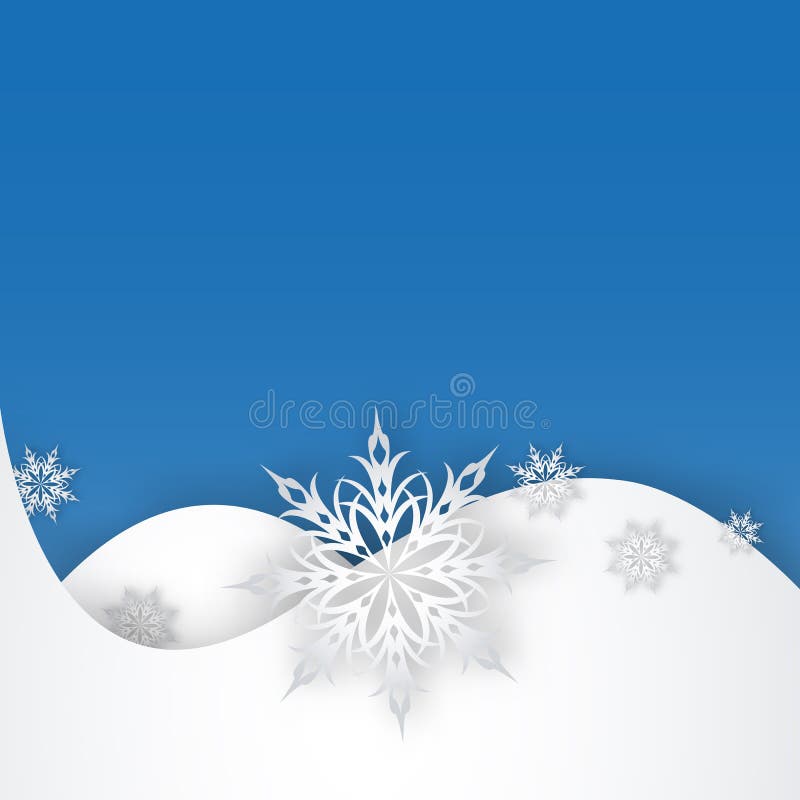 Snowflake on a Paper Background Stock Vector - Illustration of ...