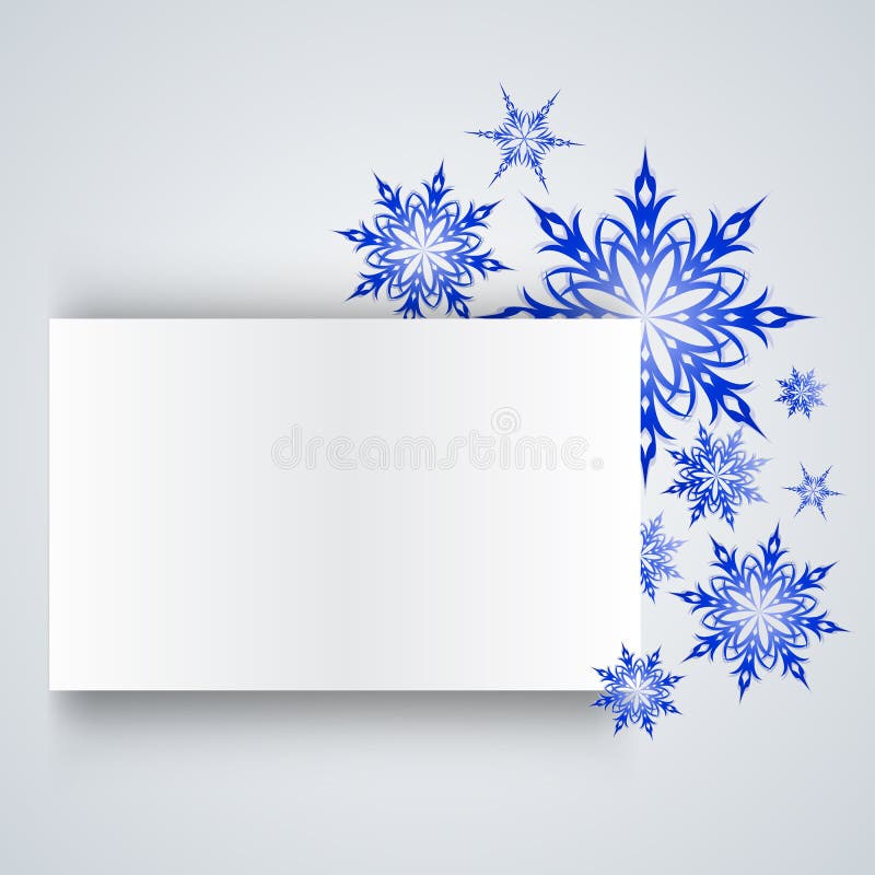 Snowflake on a Paper Background Stock Vector - Illustration of merry ...