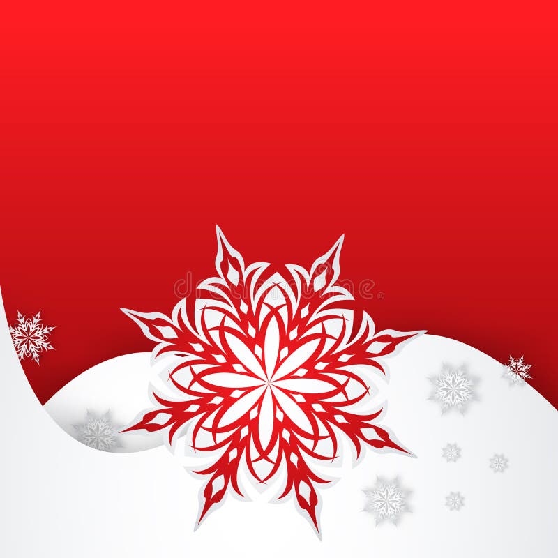 Snowflake on a Paper Background Stock Vector - Illustration of ...