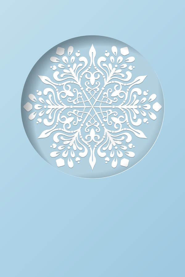 Snowflake paper cut card stock vector. Illustration of christmas ...