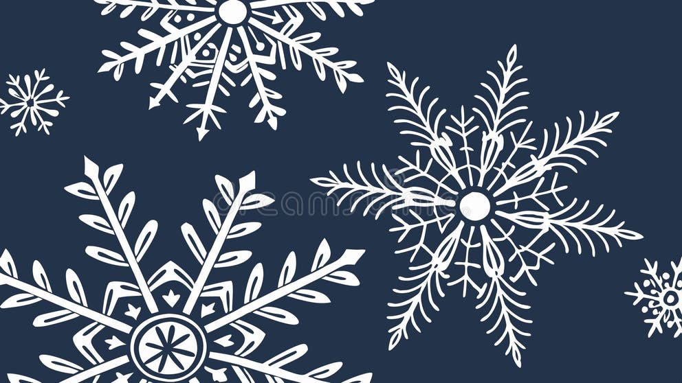 Snowflake Pattern Background, Winter Texture, Frosty Design Vector ...