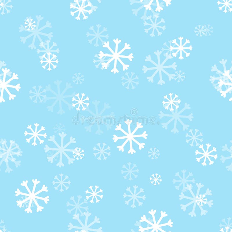 Snowflake Pattern on Light Blue Background Stock Vector - Illustration ...