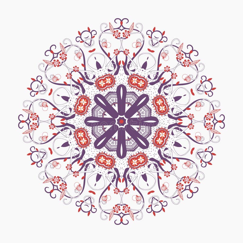 Snowflake pattern round stock vector. Illustration of frost - 35142478