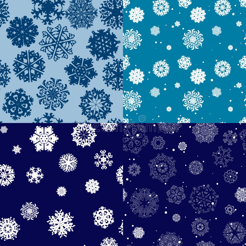 Snowflake Pattern. Seamless Vector Texture Stock Vector - Illustration ...