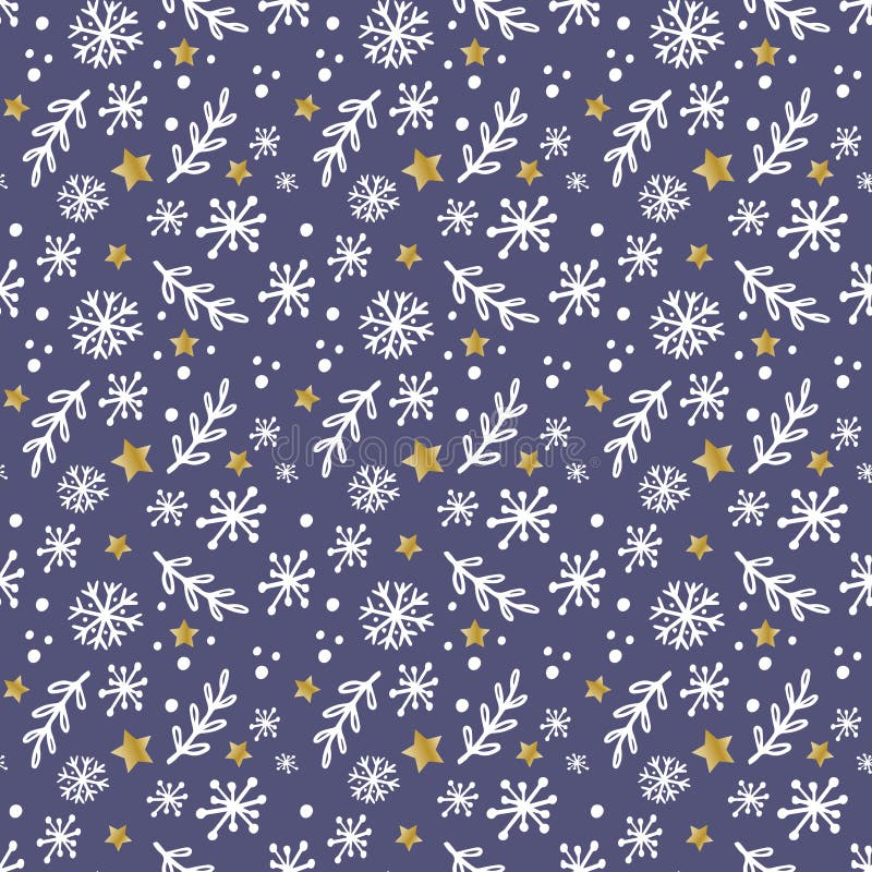 Snowflake Pattern. Seamless Winter Texture. Winter Background Stock ...