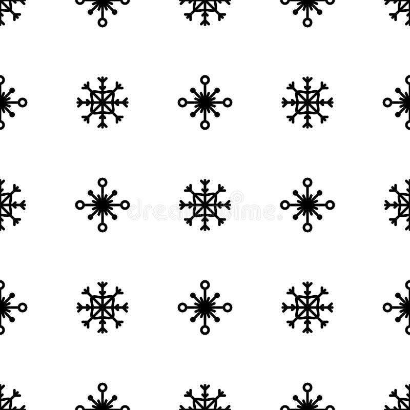 Snowflake Pattern - Snowflake Vector Pattern. Each Snowflake is Grouped ...