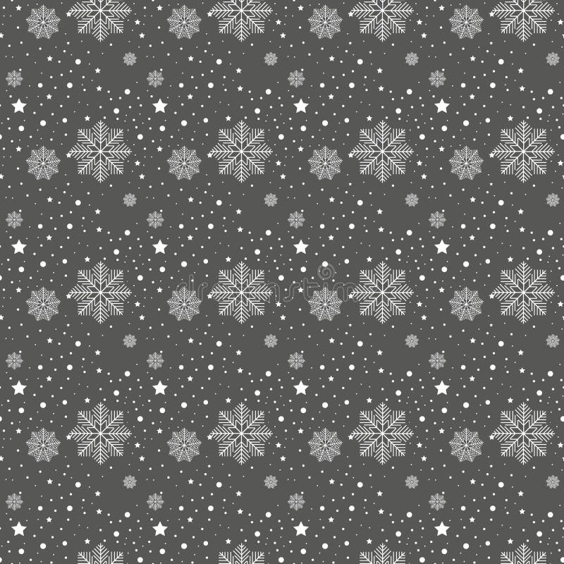 Snowflake Pattern - Snowflake Vector Pattern. Each Snowflake is Grouped ...